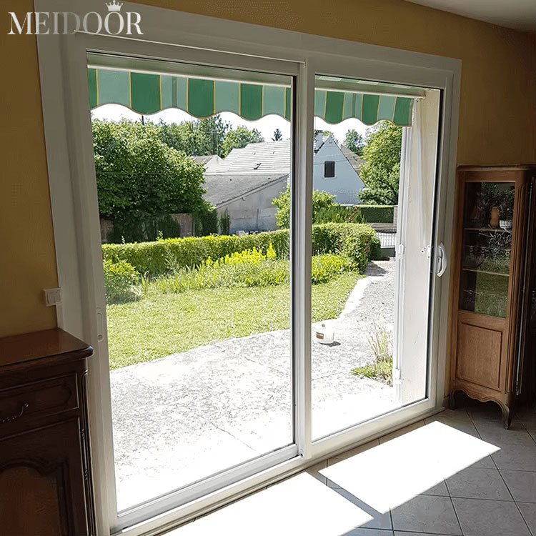 Wholesale Aluminum Patio Simple 2 Track Double Glass Sliding Doors and ...